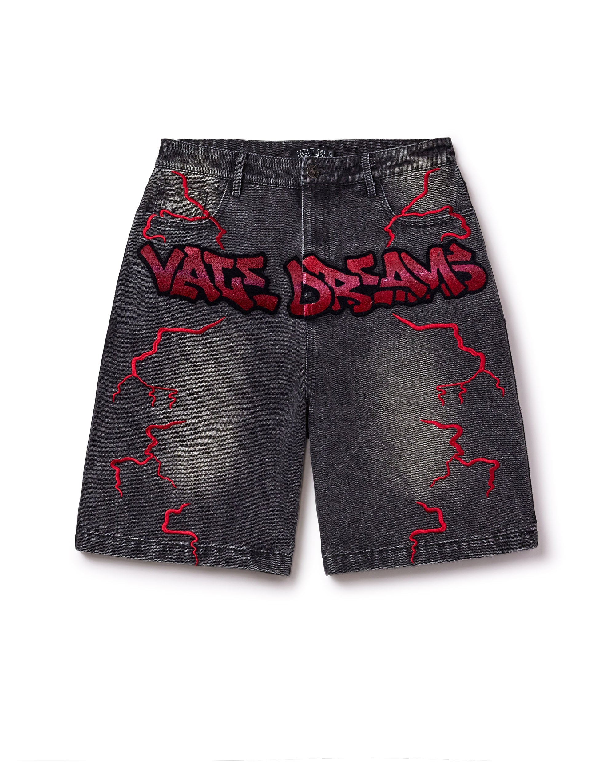 BLACK GRAFFITI JORTS – VALE JERSEY CITY